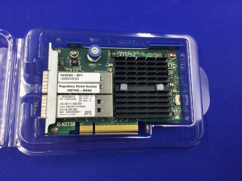 649283-B21 HPE INFINIBAND QDR/ETHERNET 10GB 2-PORT 544FLR-QSFP ADAPTER ...