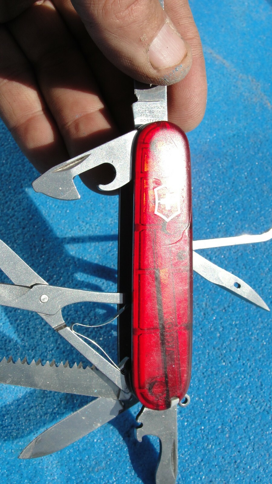 Victorinox Swiss Army Knife Officiers Suisse Ruby Red Translucence XLNT | eBay