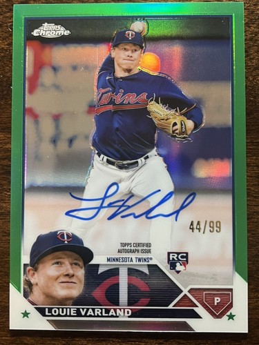 2023 Topps Chrome Baseball Louie Varland Green Refractor Auto /99 ...