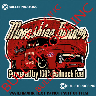 MOONSHINE RUNNER HOT ROD DECAL STICKER RETRO HOT ROD RAT ROD VINTAGE ...