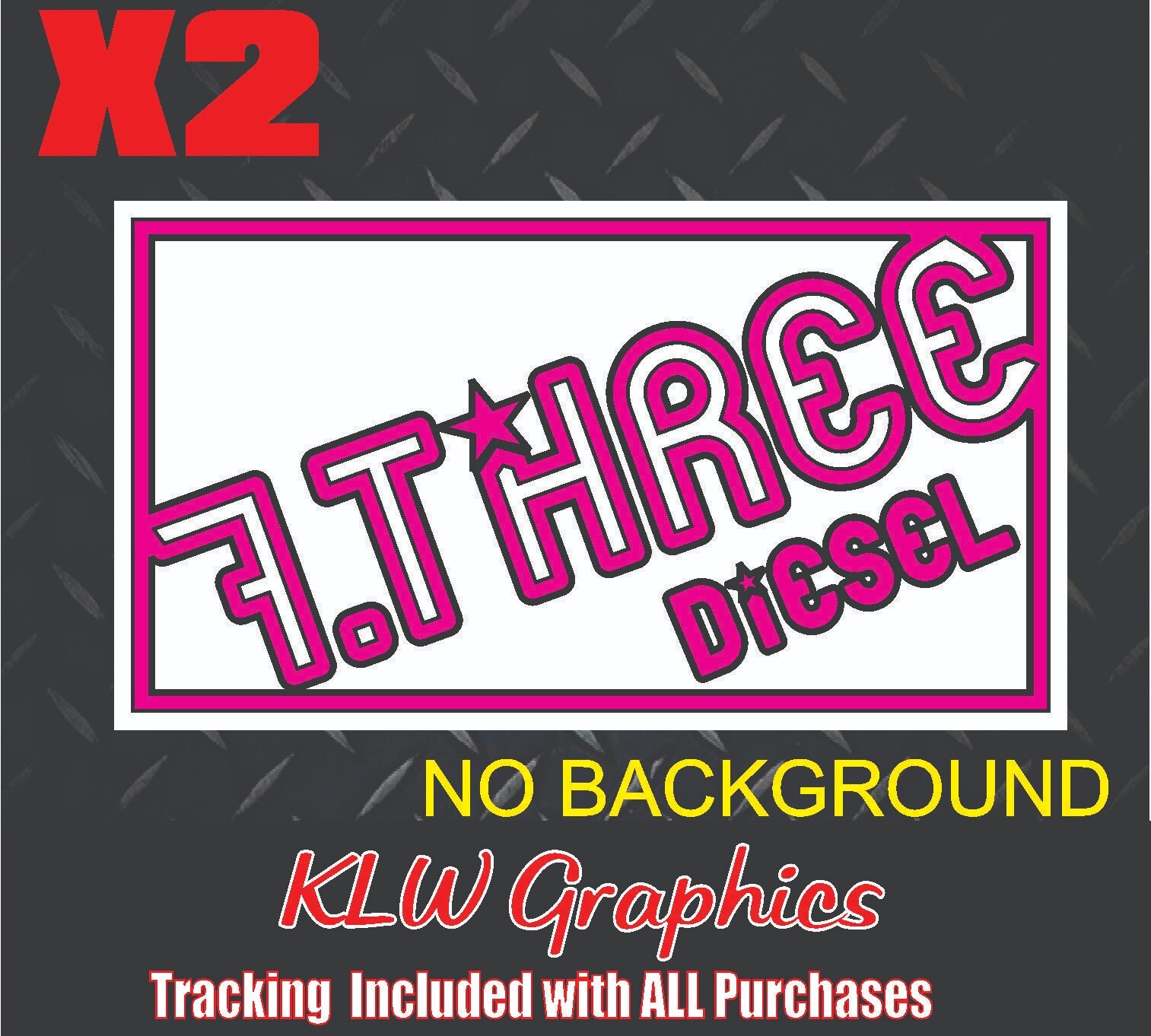 7. Three Decal Sticker Turbo Diesel Truck 7.3 6.7 6.0 Crew Cab Def Soot ...