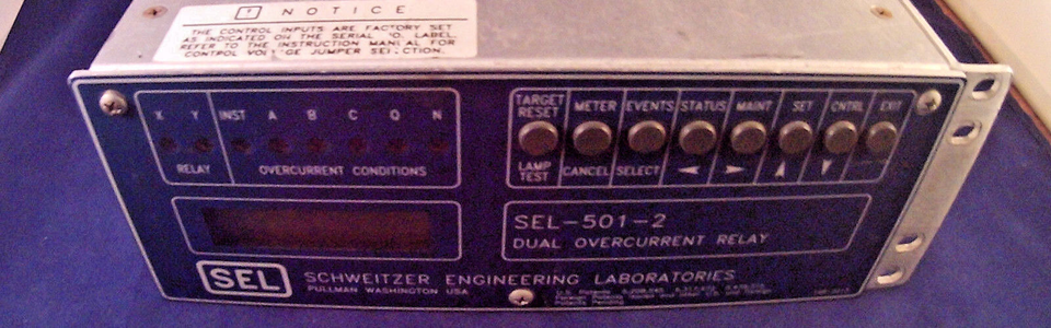 SEL-501-2 SEL SCHWEITZER ENGINEERING LABS DUAL OVERCURRENT RELAY(C18B3 ...