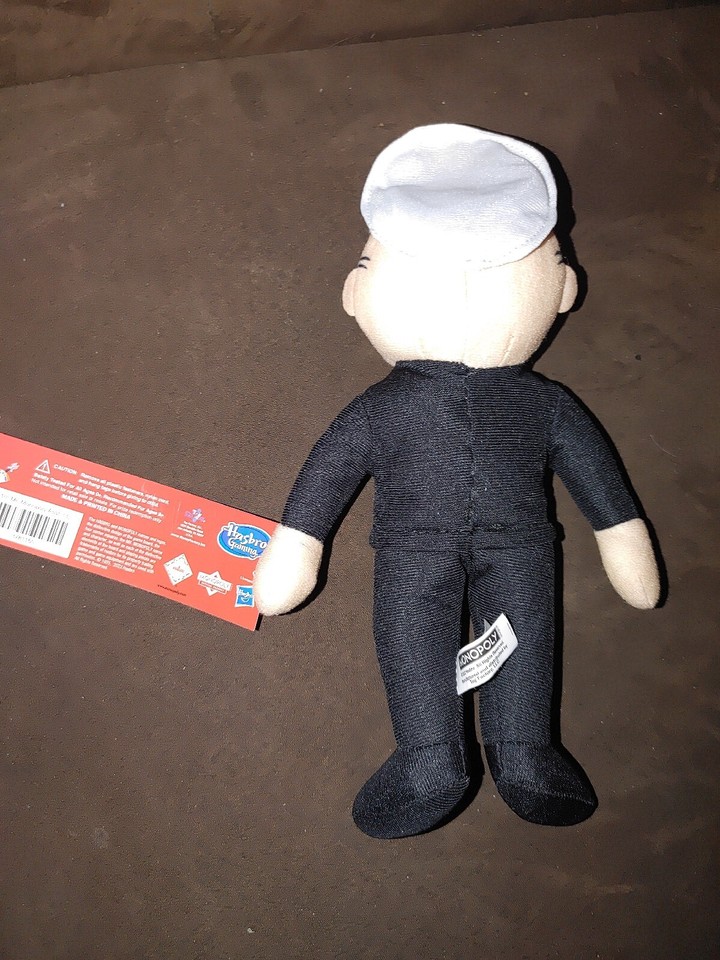 2020 10” Monopoly Man Plush Stuffed Toy Captain Hat Hasbro Free ...
