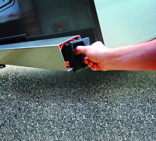 2 Pack RV Bumper Caps Camper Trailer Travel Sewer Hose Side Rear Pipe ...