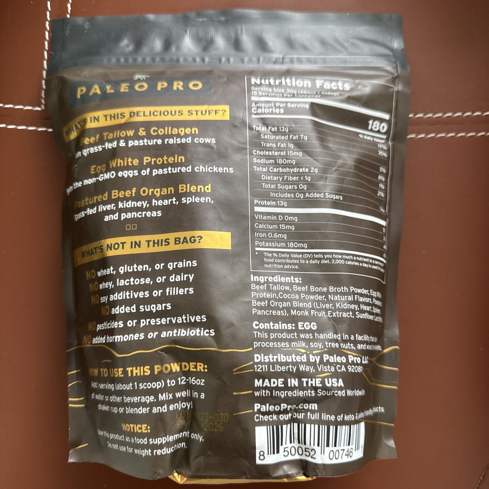 PaleoPro Carnivore Complete (AZTEC VANILLA ) Pastured & Cage-Free ...