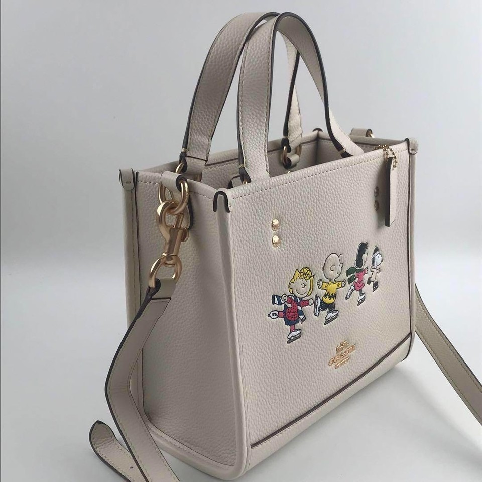 COACH x Peanuts Shoulder Tote Bag Dempsey Carryall Snoopy & Friends ...