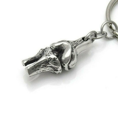 Knee Charm Keychain, Handmade Human Anatomy Keyring Anatomical Femur ...