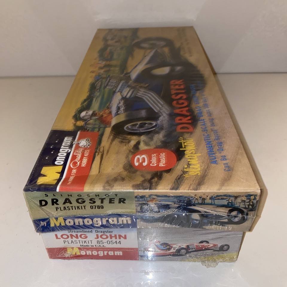 Monogram Long John Streamline Dragster And Slingshot Dragster Model Kit ...