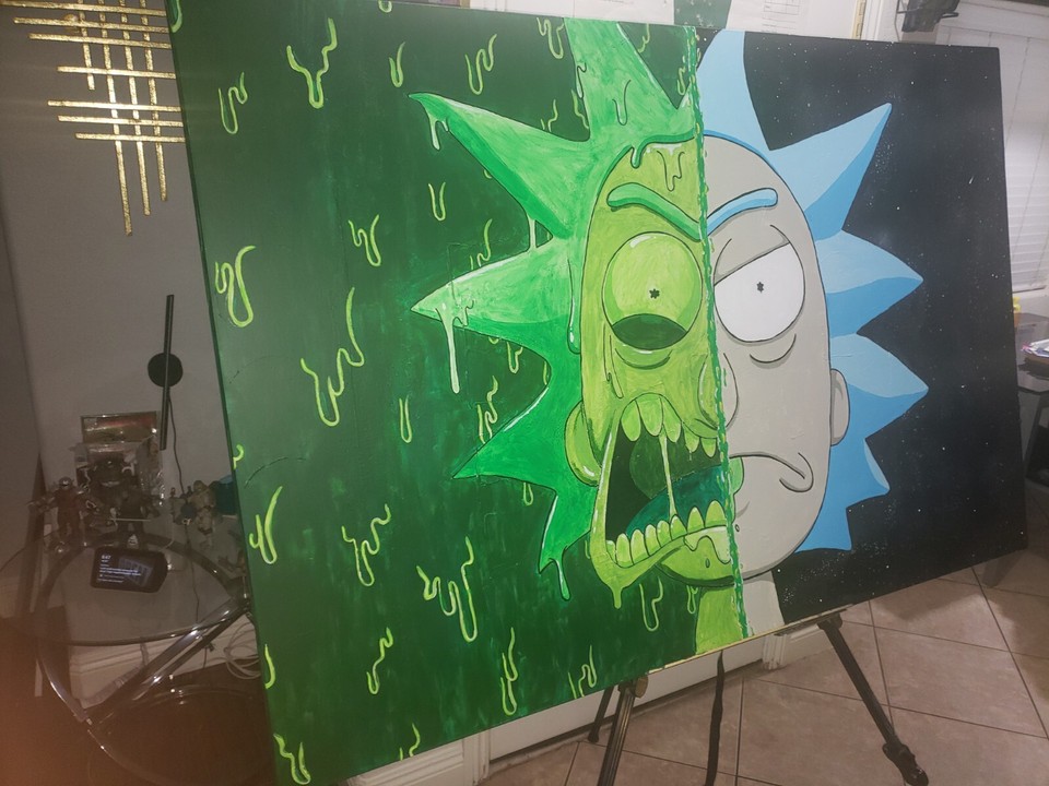Large Custom Pop Art Painting Of Rick. Over 3x4' ! | eBay