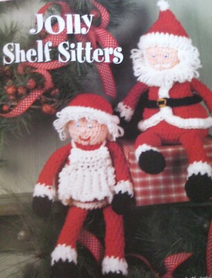 Jolly shelf sitters; Santa and Mrs. Claus (2102-39) vintage crochet ...