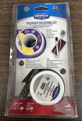 Worthington Premium Soldering Kit - 331935 - Solder, Flux, Brushes ...