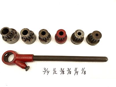 Vintage Toledo Pipe Ratcheting Threader Set TAP & DIE 1/8"-3/4" | eBay