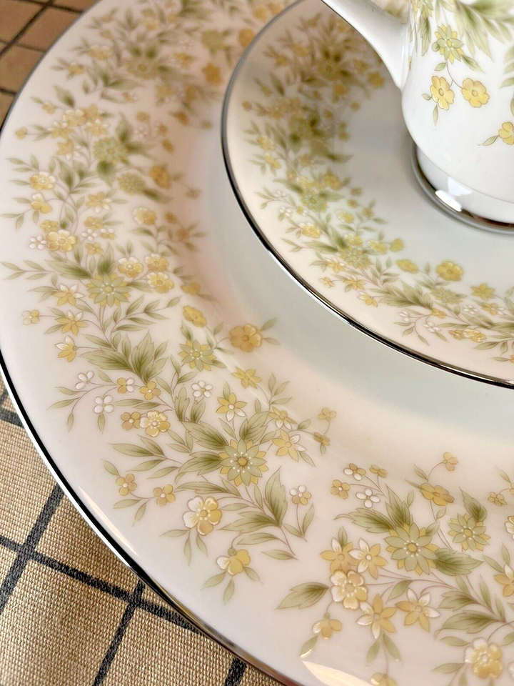 Vintage Carico Fine China One Place Setting Cup Saucer & Dinner Plate ...