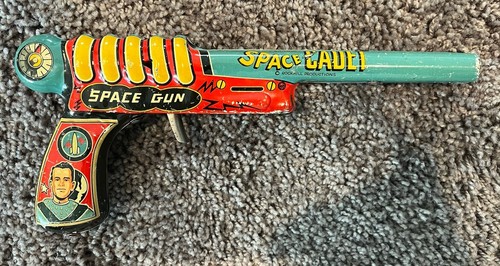 1950s Marx Tom Corbett Official Space Cadet Pistol Gun Tin Toy *NICE ...