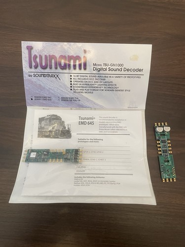 Lot of 2, Tsunami Soundtraxx Sound Decoders Model TSU-GN1000 EMD 645 HO ...