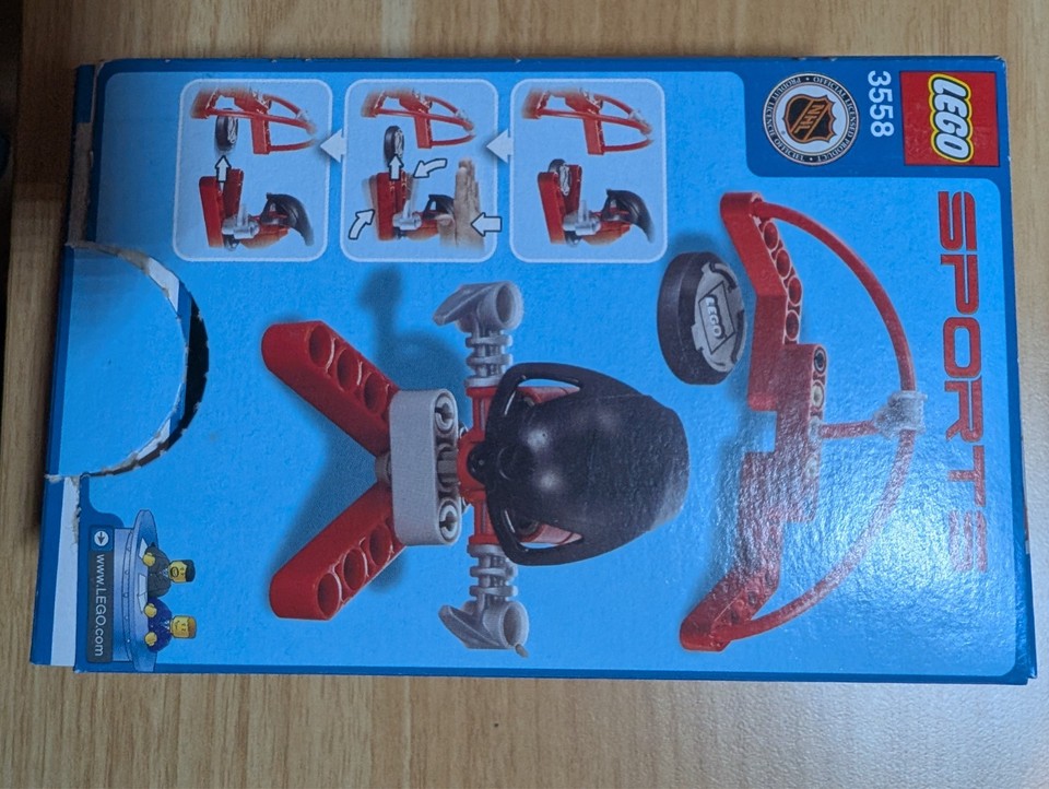 ⚽ LEGO 3558 Red Player and Goal SPORTS Set komplett, Karton geöffnet ...