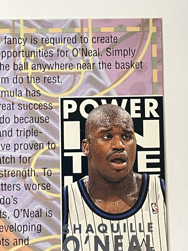 1993-94 Fleer Ultra Shaquille Shaq O'Neal Power In The Key Card #7 ...