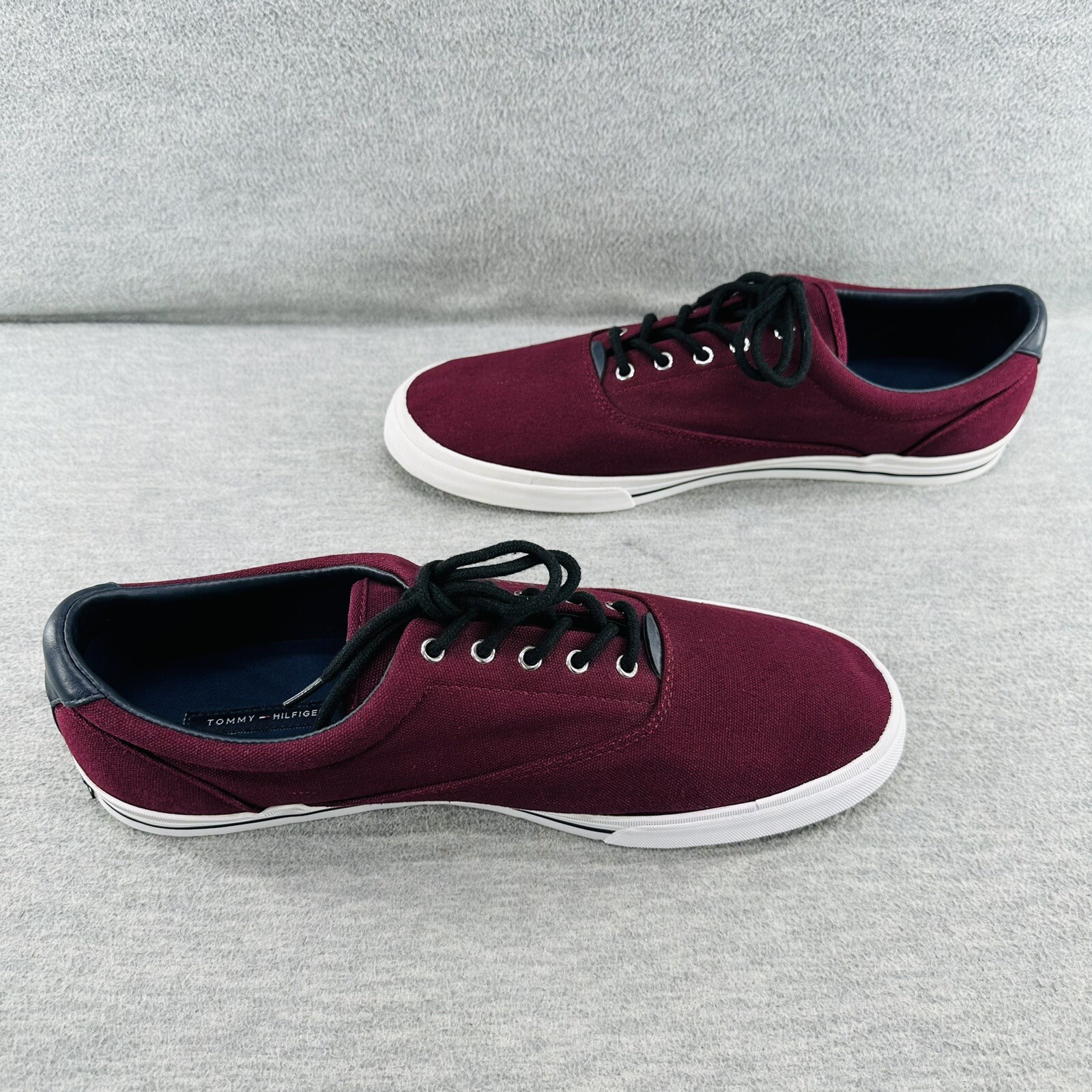 TOMMY HILFIGER TMPHELIPO-R - Sneaker Canvas Casual Shoe Burgundy Size ...