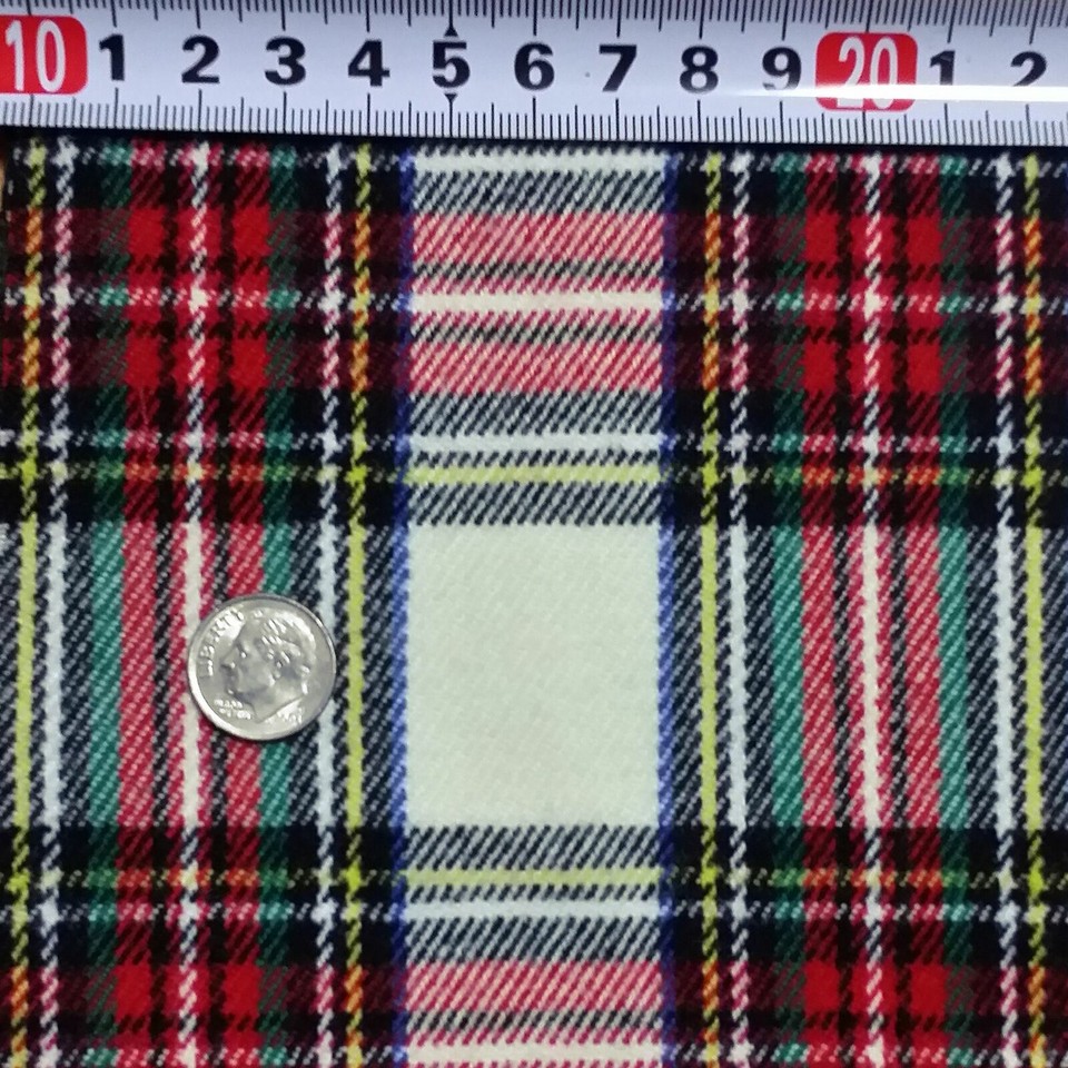 SOFT BRUSHED ACRYLIC COAT JACKET UNIFORM FABRIC DANDY SCOTTISH TARTAN ...