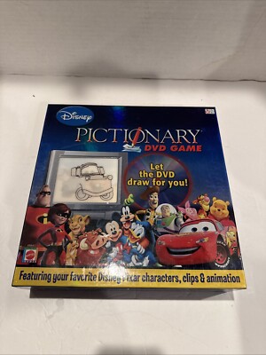 Disney Pictionary DVD Game Favorite Pixar Characters Mattel Factory ...