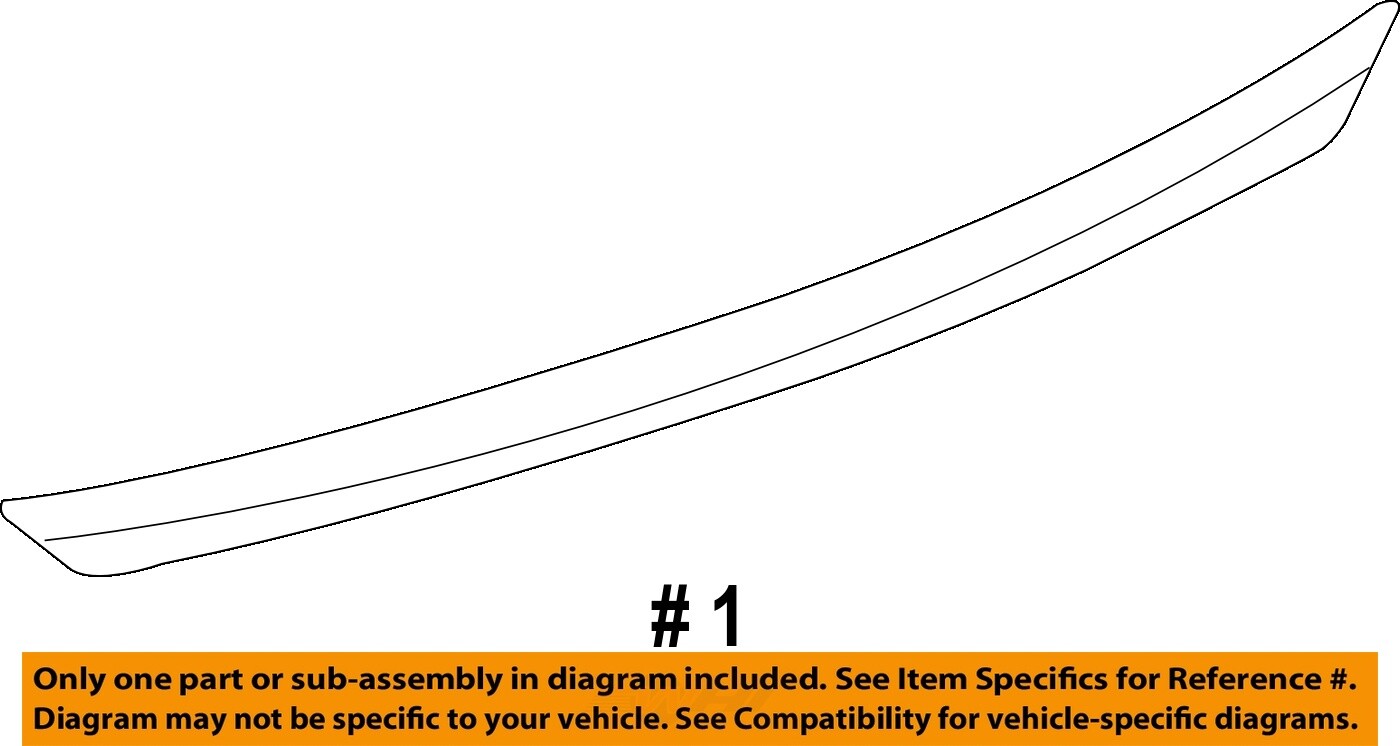 Nissan 848103SH3A Genuine OEM License Molding for sale online | eBay