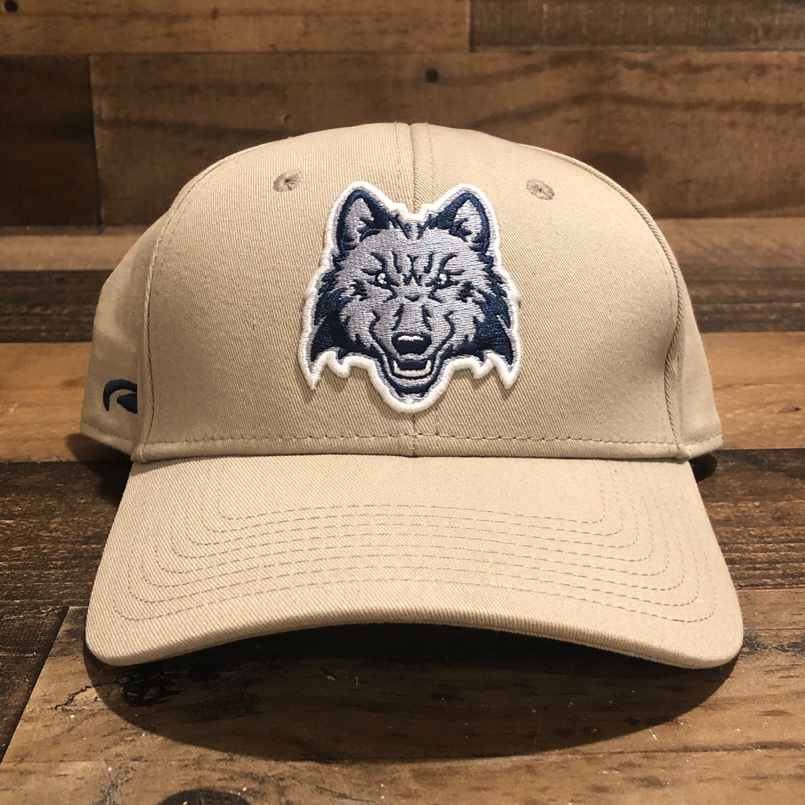 Madison College Wolfpack Hat Strapback Baseball Cap Mens Beige NCAA ...