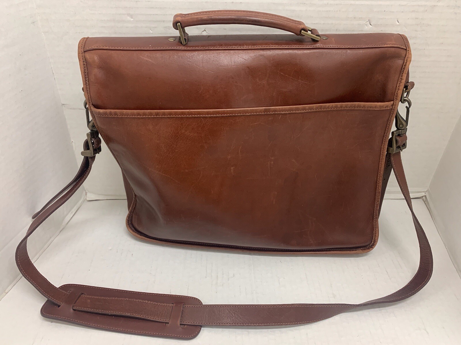 Vintage Hartmann Leather Messenger Bag Briefcase Suit… - Gem