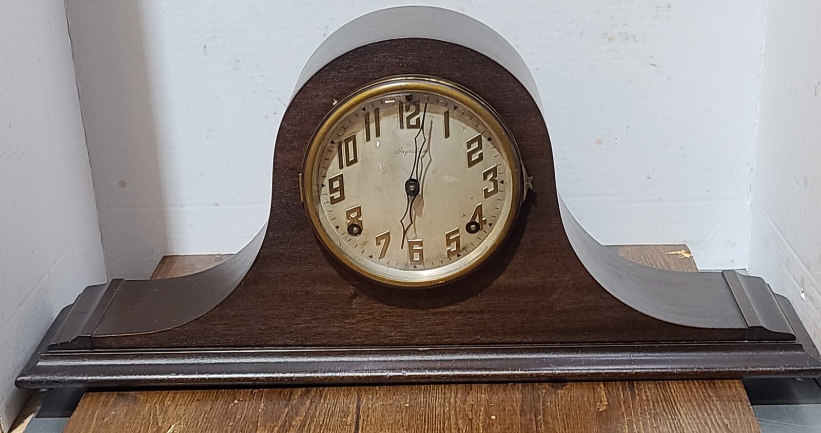 Antique E. Ingraham Magic Duplex Mechanical Mantel Clock W/ 2 Hammer ...