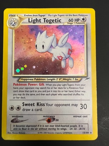 Light Togetic 15/105 Pokémon TCG Neo Destiny Holo Unlimited Rare LP | eBay