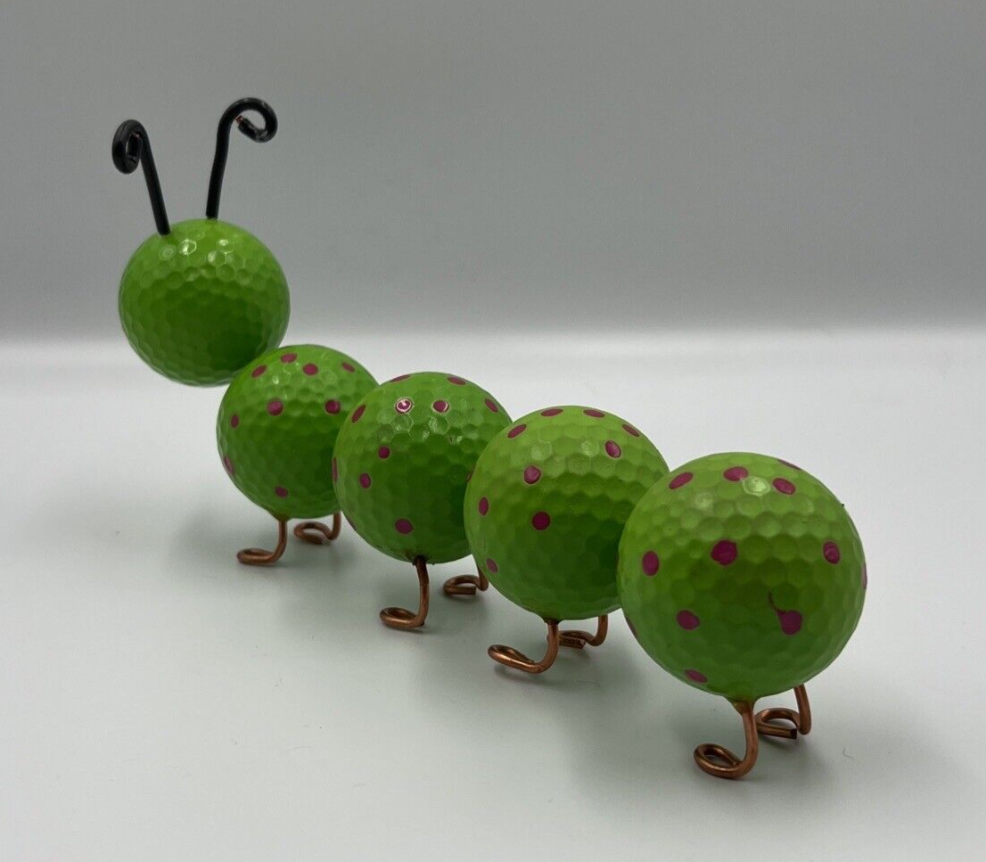 Handmade Caterpillar Made of Golf Balls Whimsical Craft | eBay