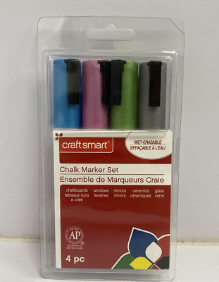 Craft Smart 4 Pc Chalk Marker Set Wet-Erasable | eBay