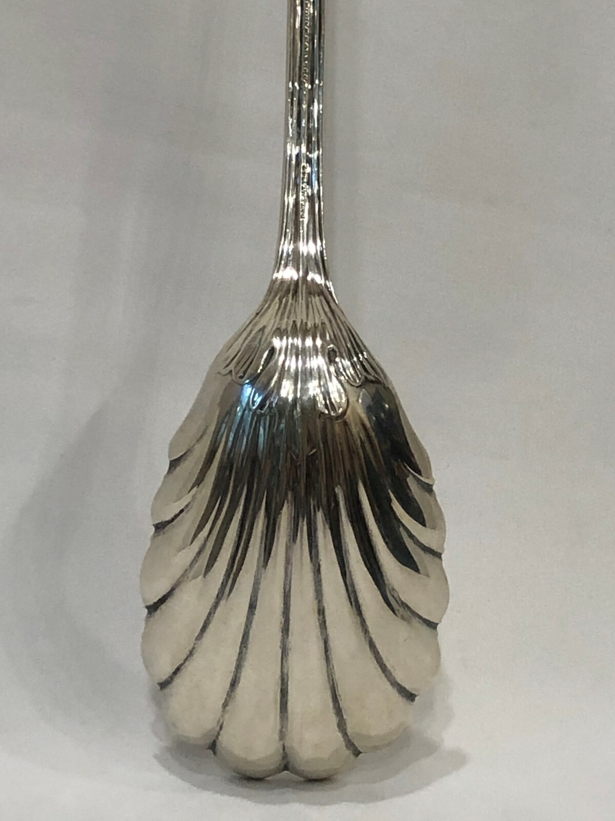 c. 1847 Antique ALLCOCK & ALLEN Coin Silver 13 1/4" Large Spoon 166g | eBay