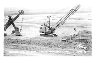 FORT RANDALL DAM CONTRUCTION, RPPC, PICKSTOWN, SD, VINTAGE POSTCARD ...