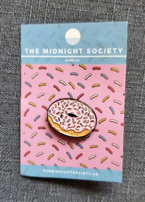Pink sprinkled Donut pin - 1 inch hat pins dessert lovers cakes treats ...