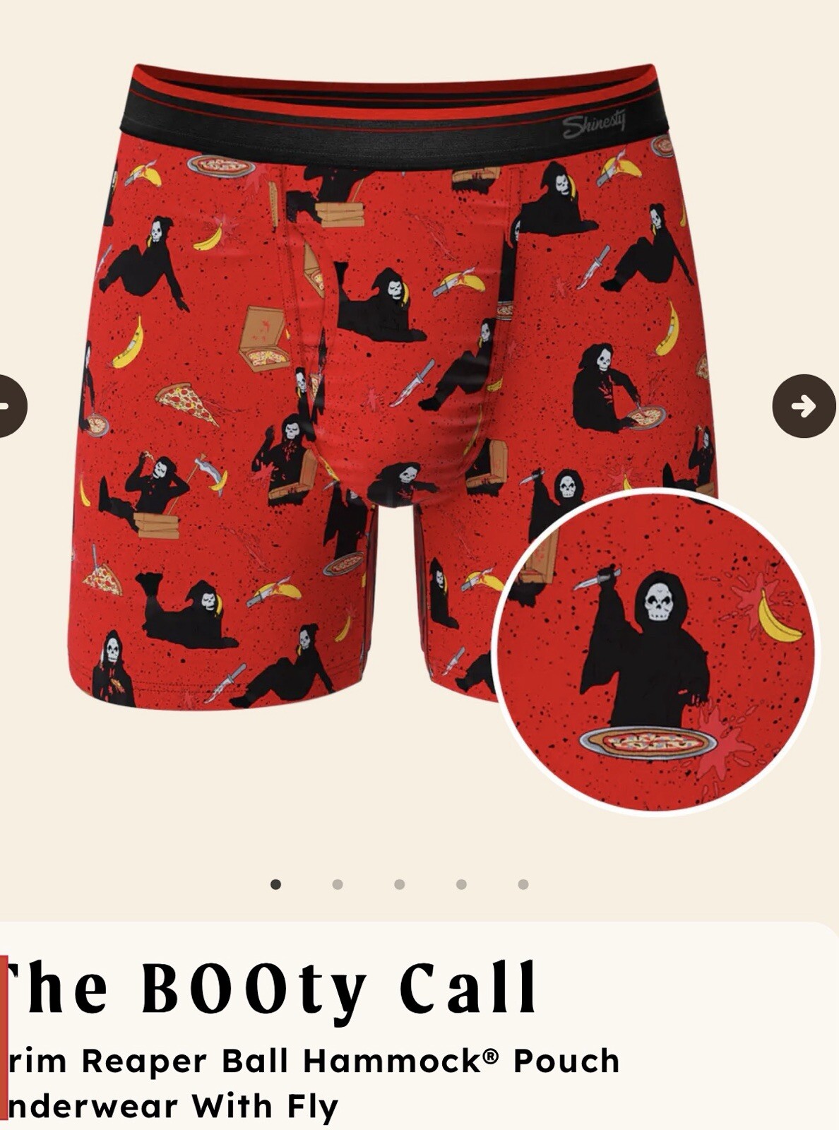 Shinesty Ball Hammock Mens Pouch Underwear Stay Weird “Booty Call” Sz M ...