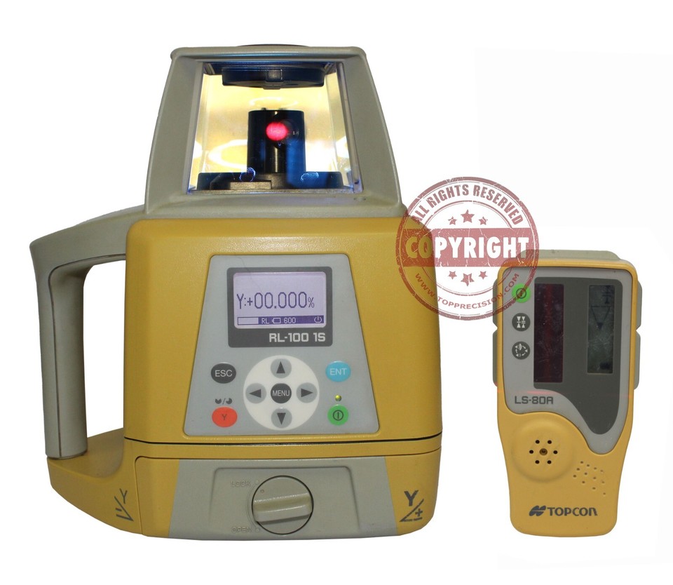 TOPCON RL-100 1S SELF LEVELING SLOPE ROTARY LASER LEVEL,GRADE,TRANSIT ...