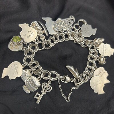 James Avery 925 Sterling 7" Bracelet W/ 20 Mixed Charms | eBay