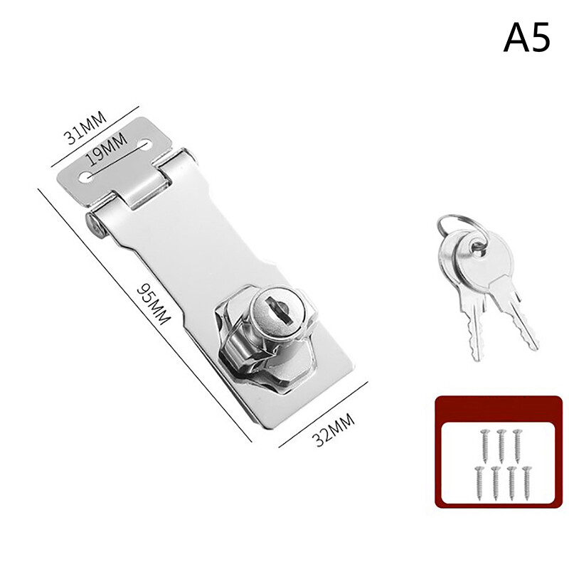 Punch-free With Lock Drawer Locks Letter Box Locker Double Door Cabinet ...