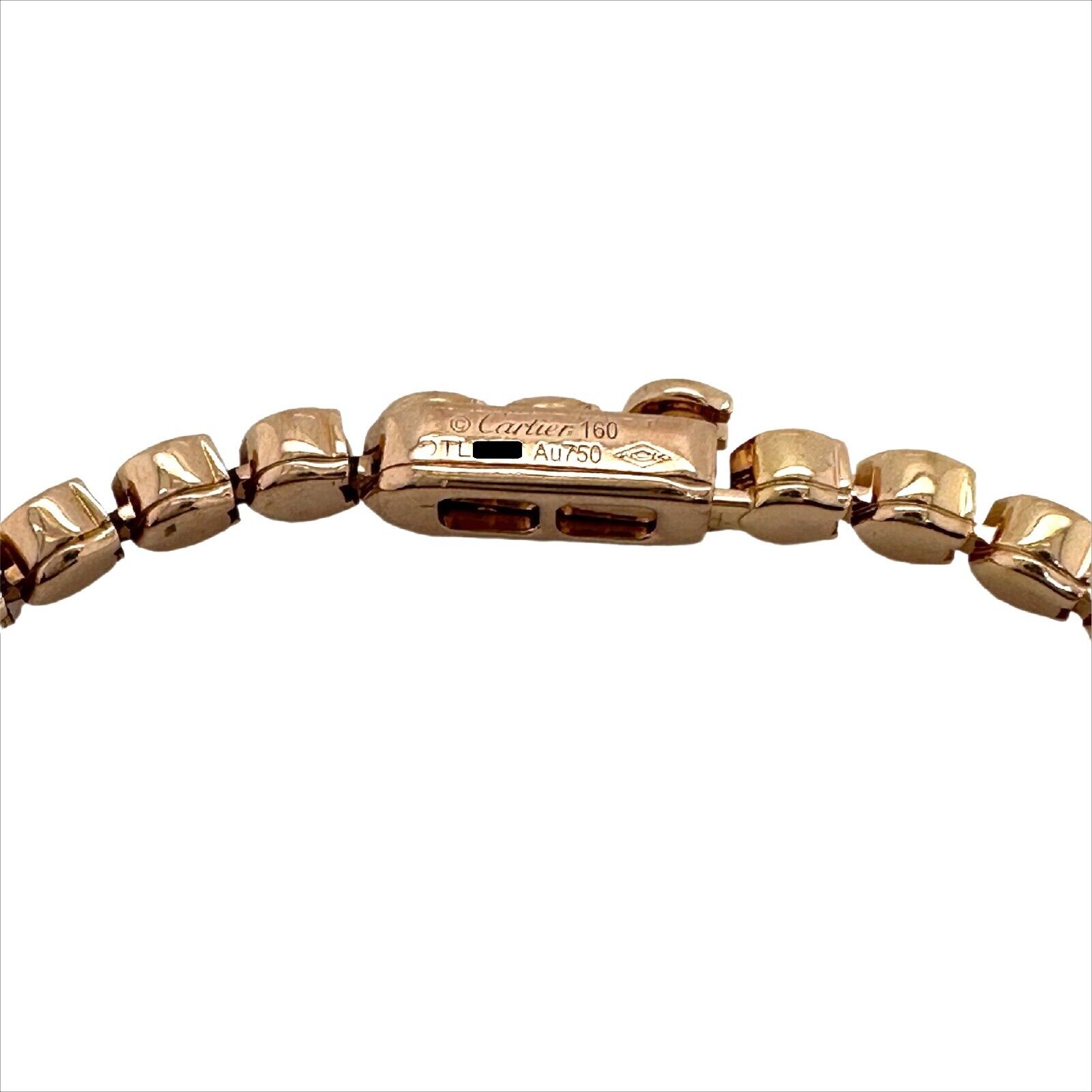 Cartier C De Cartier Diamond Tennis Bracelet 18kt Rose Gold 1 56 Tcw Ebay