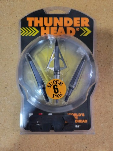 NAP Thunderhead 6 pack 3 Blade Broadheads 100 Grain. New | eBay