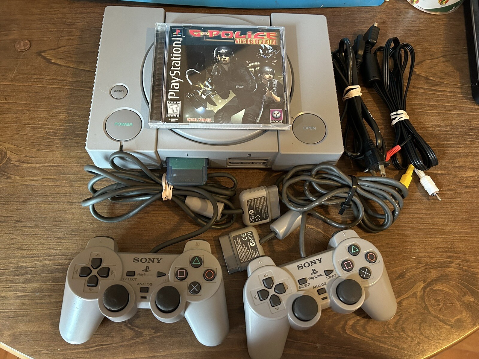 Sony PlayStation 1 PS1 PSX Console SCPH-9001 2 Controllers Cords Game ...