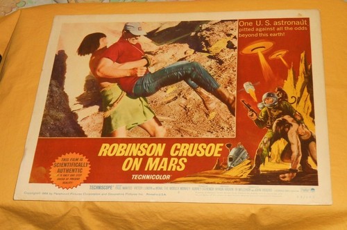original ROBINSON CRUSOE ON MARS lobby card #8 Paul Mantee Victor ...