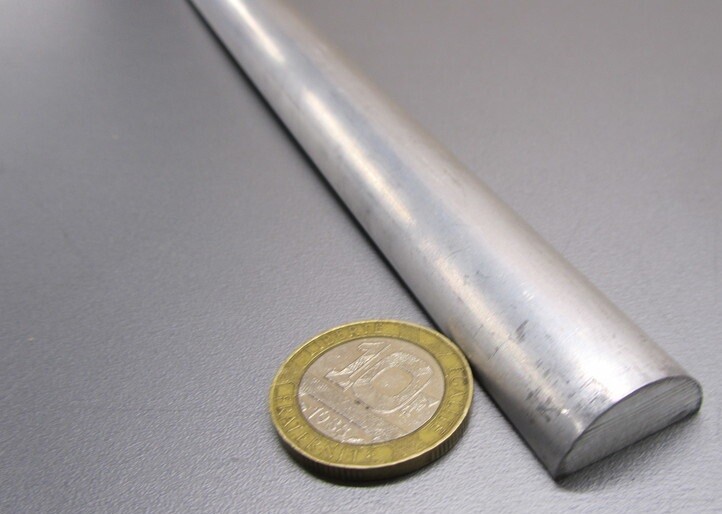Aluminum Half Round Rod (.750") 3/4" Dia, x 1 Foot Length, 3 Units, 3 ...