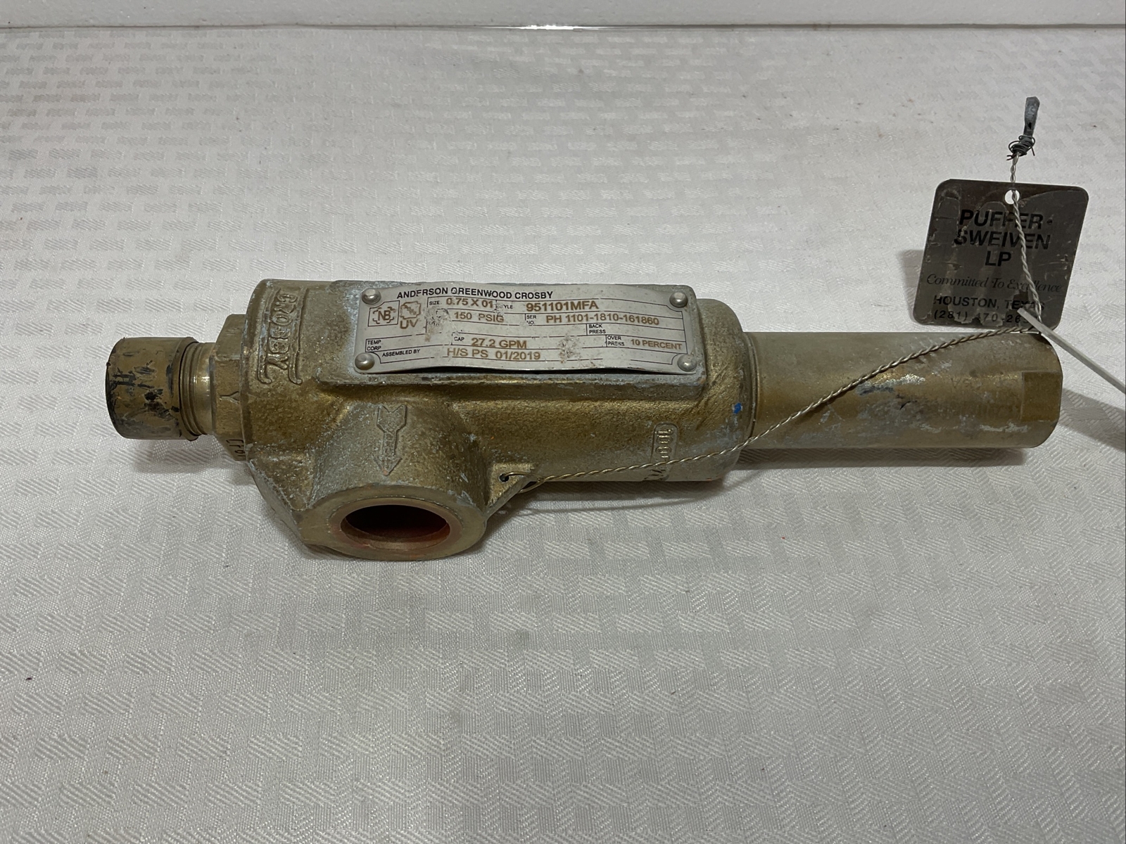 Crosby Safety Relief Valve 3/4" x 1" 961101MFA Set 150 PSI | eBay