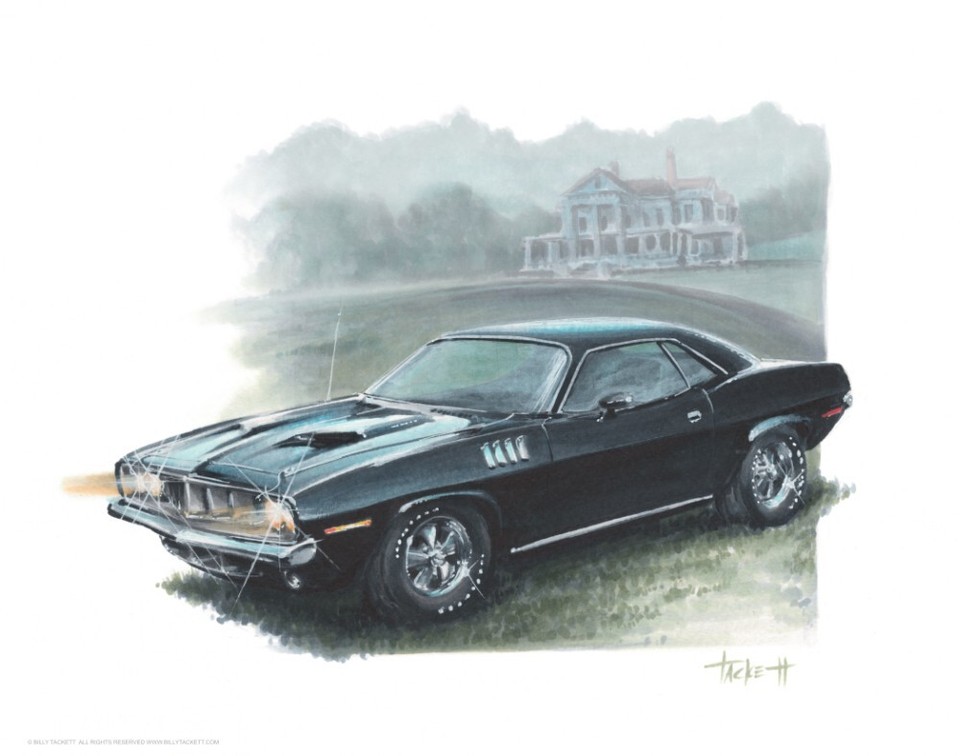 SIGNED PHANTASM 1971 Plymouth 'Cuda Poster Print Wall Art 11x14 ...