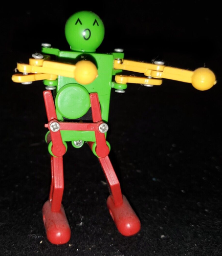 Classic 3.5" DANCING ROBOT - Wind-up Green/Red Toy with Key (KR) | eBay