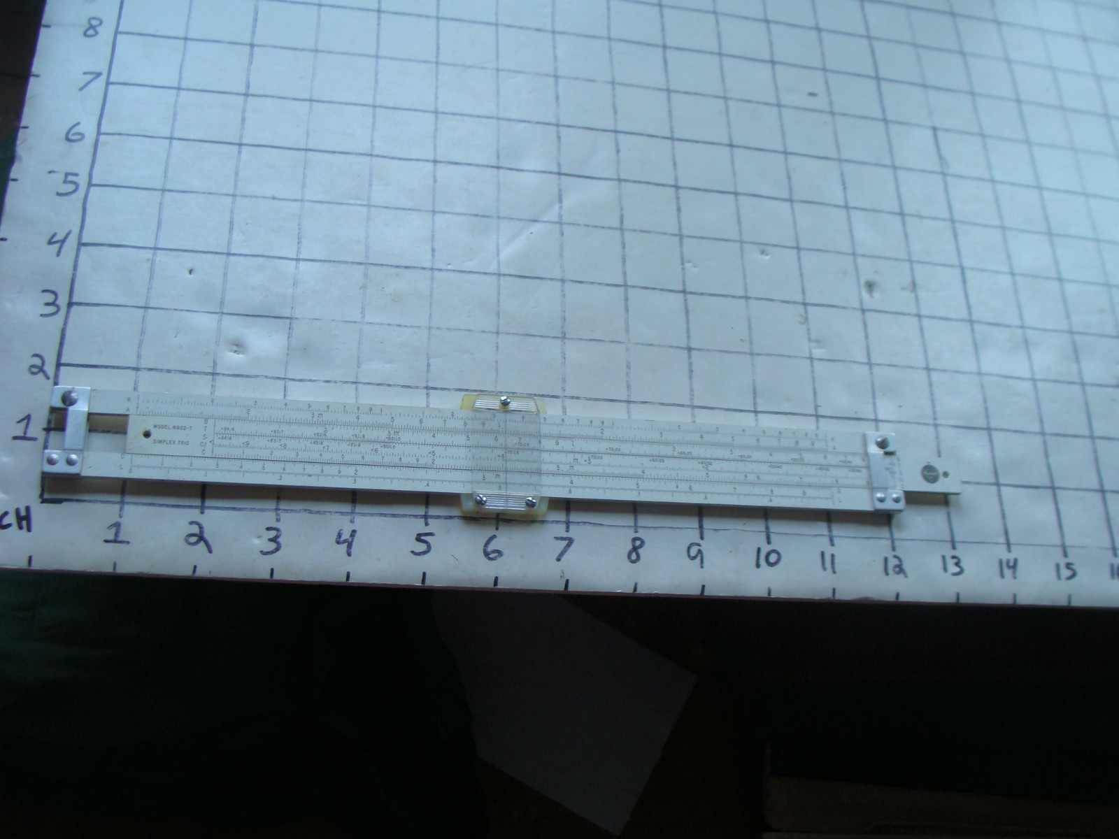 vintage Slide Rule: PICKETT N902-T simplex trig w info on back as shown ...