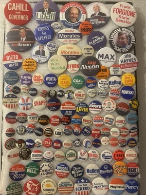 Lot of 124 Local Candidates Governor Senate Mayor Delegate pinback ...