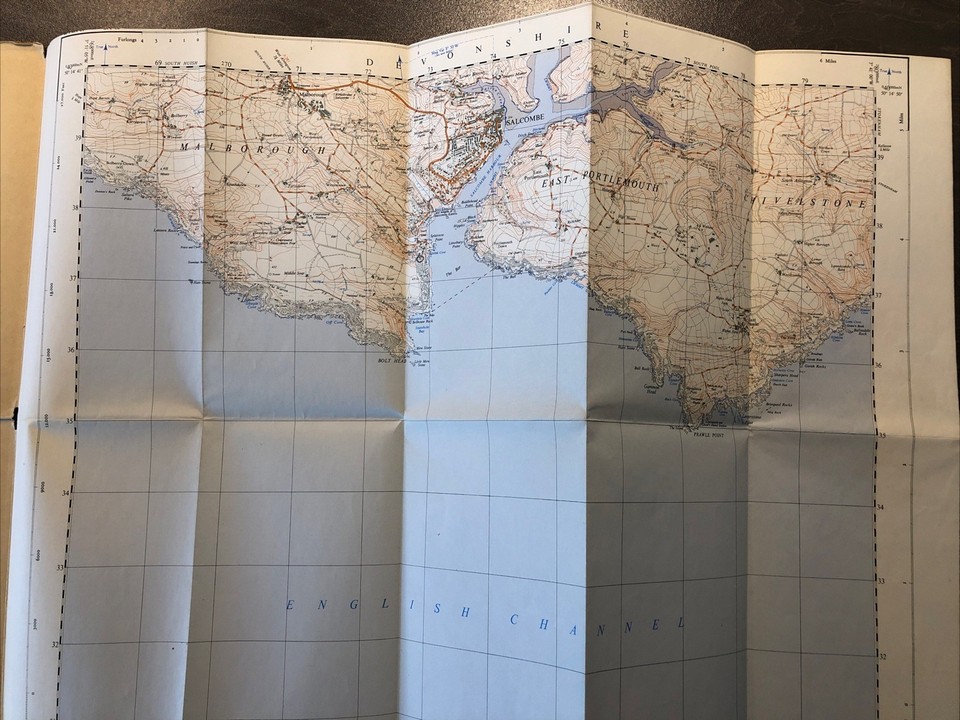 Ordnance Survey - Sheet SX73 - 1959 Paper Map | eBay UK