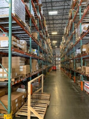 Used 42"x24' Teardrop Racks Uprights Pallet Racking Warehouse Rack | eBay